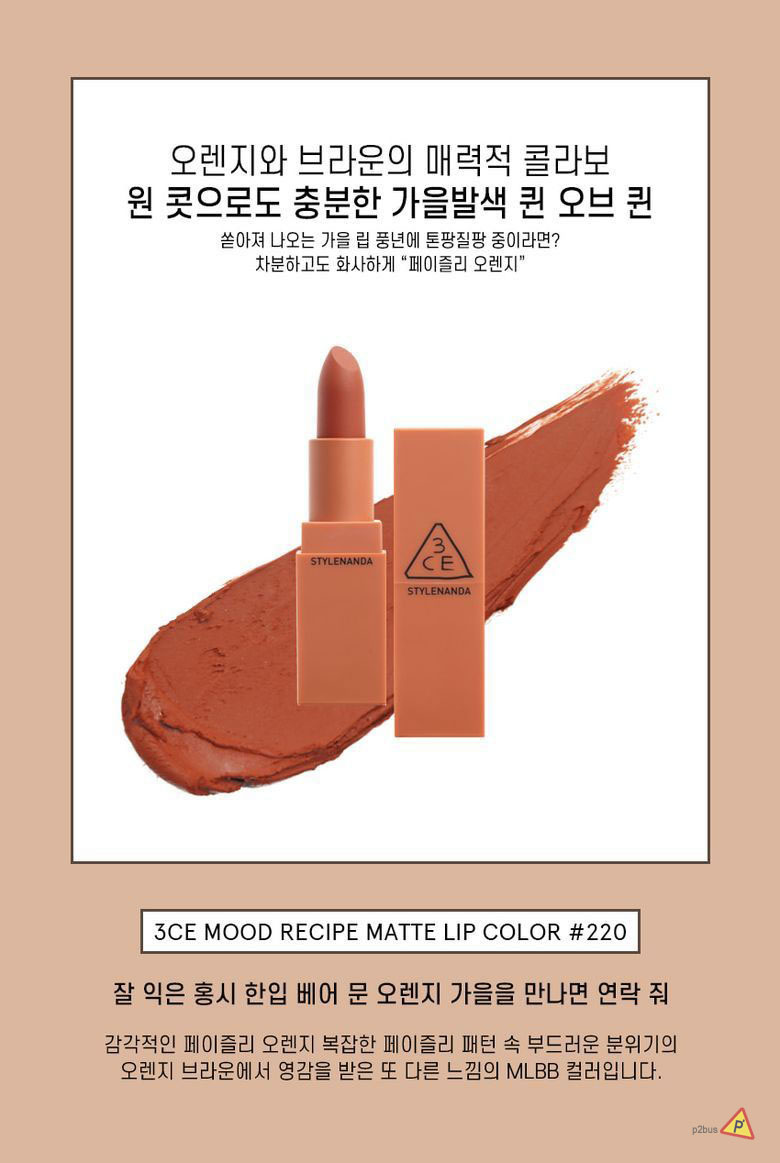 3CE 3 Concept Eyes Matte Lip Color (220 Hit Me Up) - Lip - P2bus